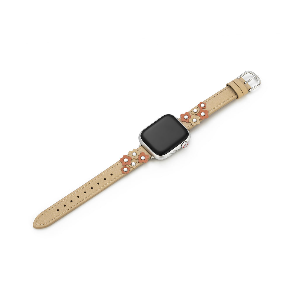 Garden Blooms Leather Watch Band for Galaxy