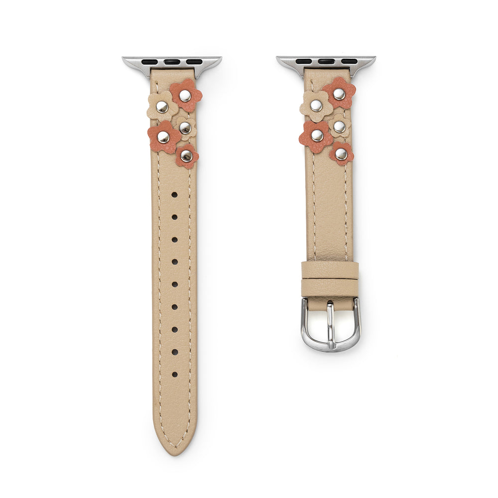 Garden Blooms Leather Watch Band for Galaxy
