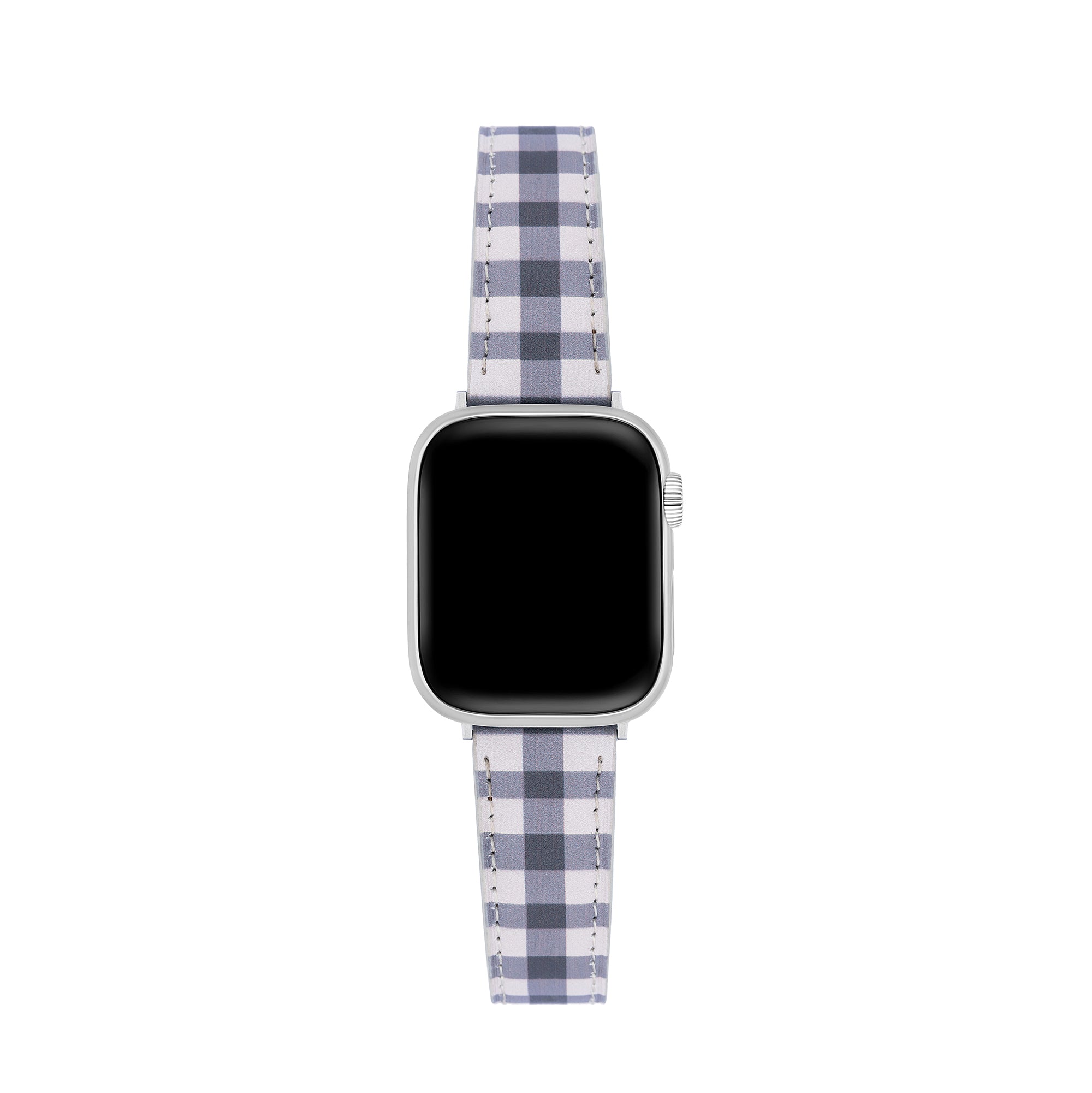 Women's Checker Leather Watch Band for Fitbit