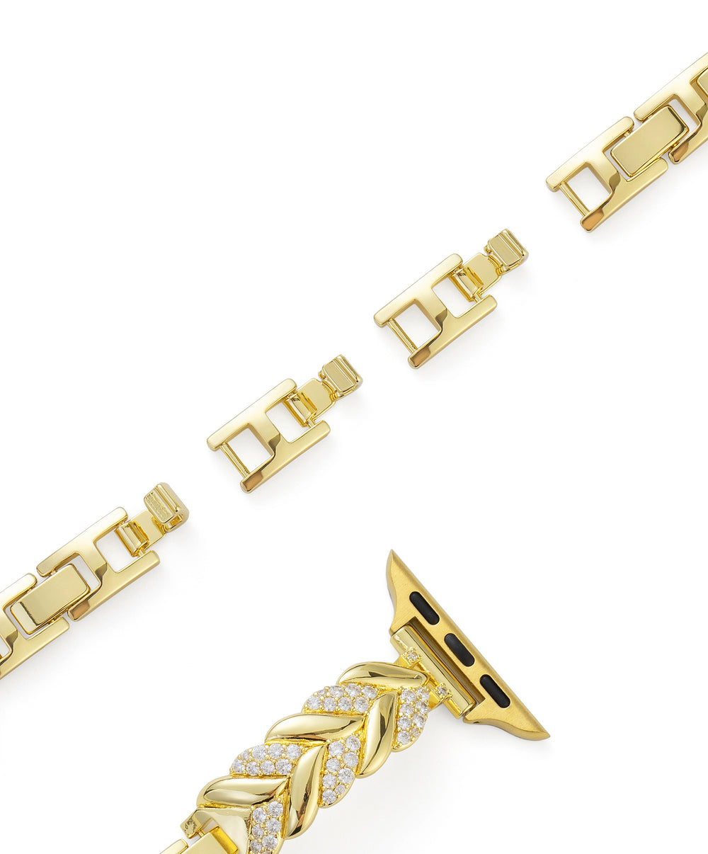 Zircon Braided Copper Watch Band for Apple Watch
