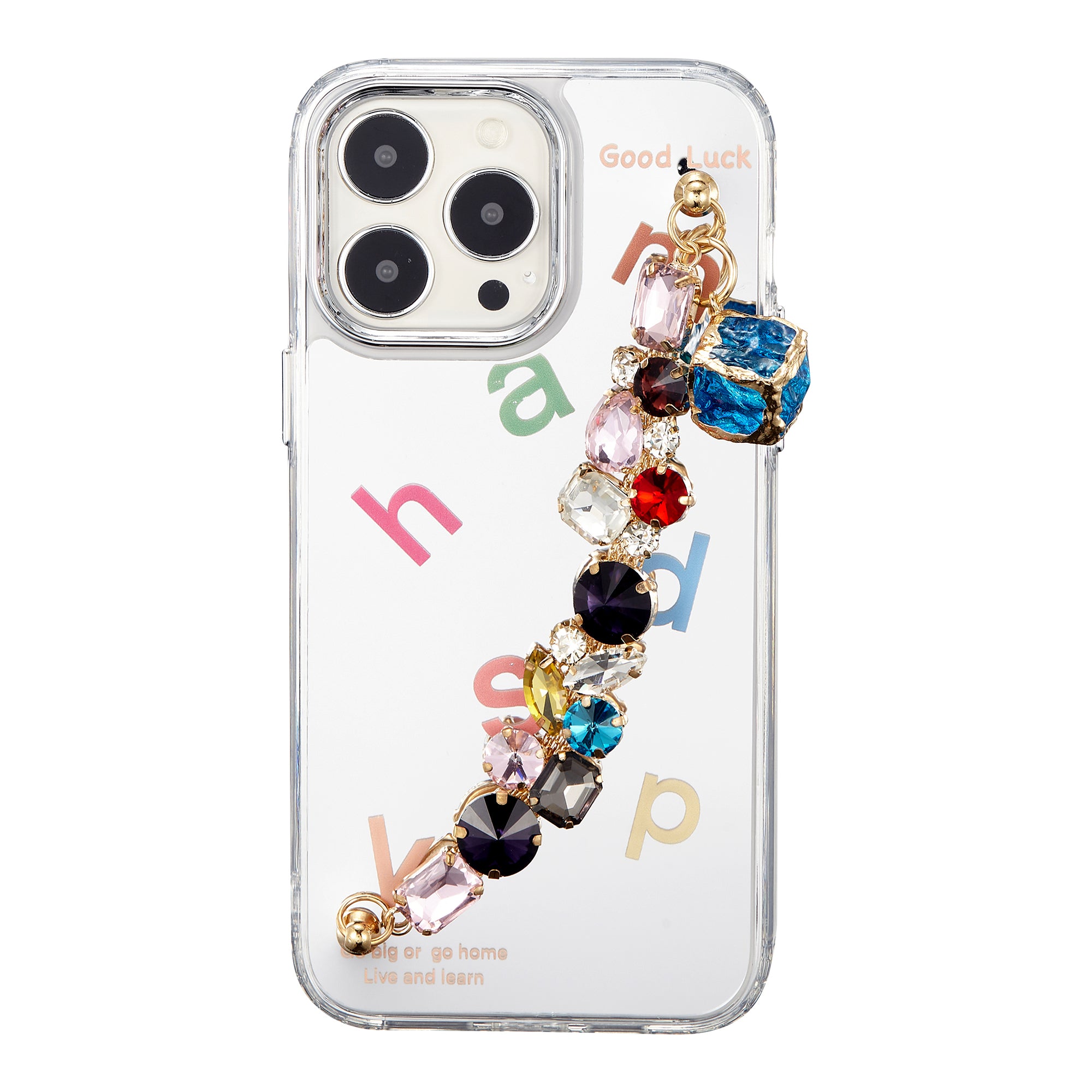 Reflective Mirror Case with Crystal Chain | WHIMVOY